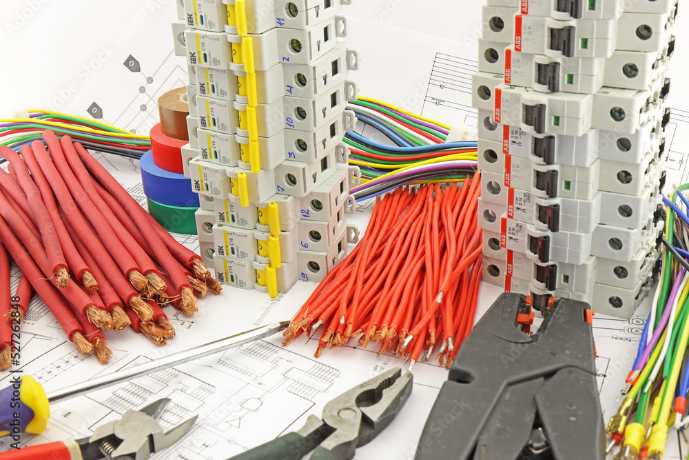 Electrical tools and materials for the installation of an electrical ...