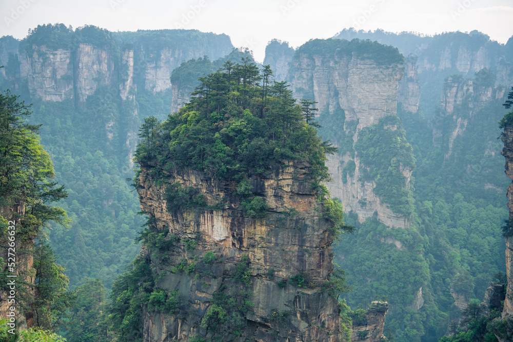 Alone rock column mountain (Avatar rocks). Zhangjiajie National Forest ...