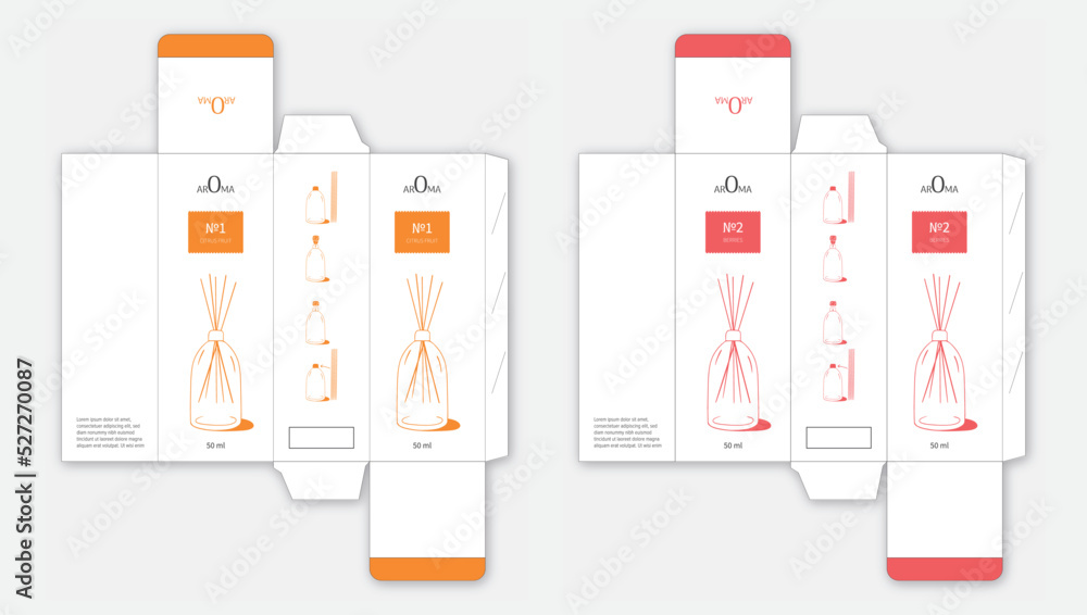 Package design aroma diffusor. Home aroma fragrance diffuser box die ...