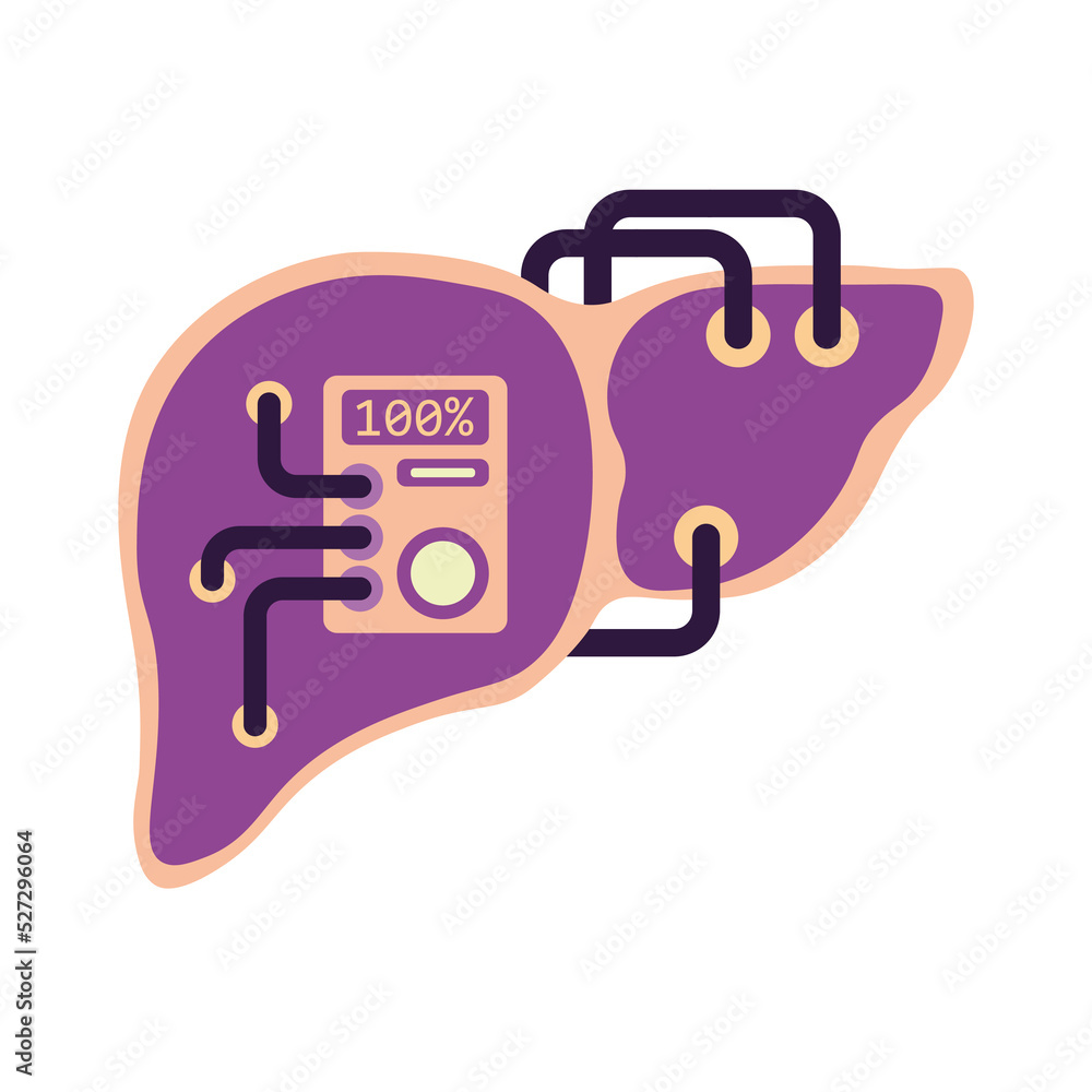 New cybernetic Mechanical Liver of the future with tubes, sensor and ...