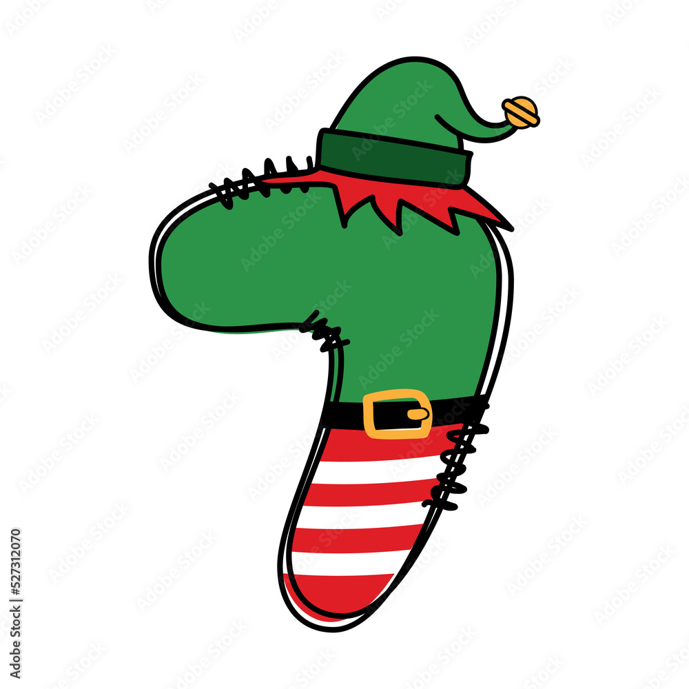 Christmas number 7, Christmas Grinch Numbers Seven, Cute Xmas Numbers ...