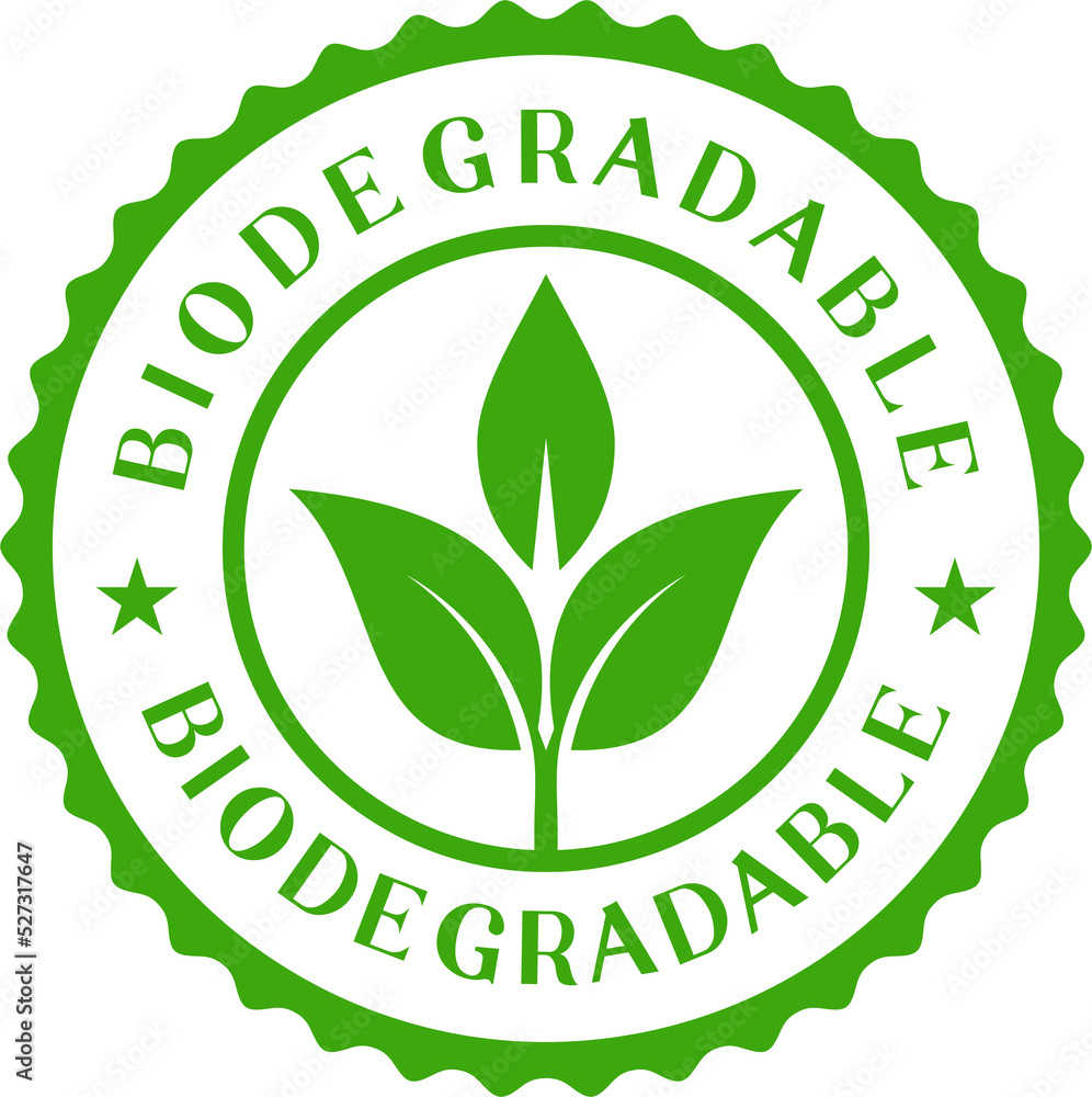 Poster Biodegradable label sticker badge png – Tableau | Europosters