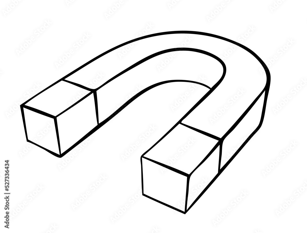 Vetor de Magnet. Element for coloring page. Cartoon style. do Stock ...