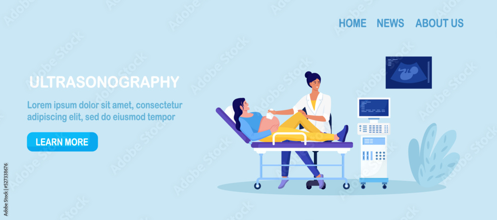 Ultrasound pregnancy screening. Embryo baby health diagnostic ...