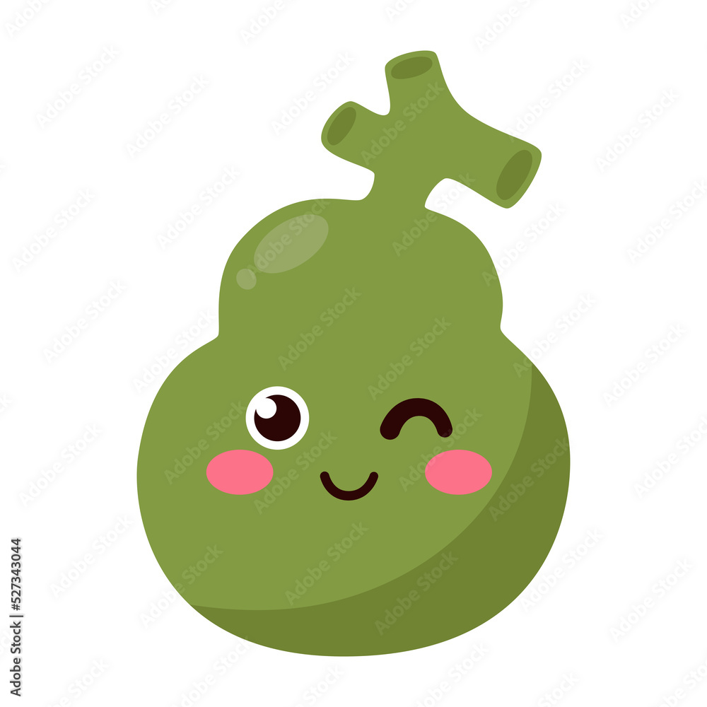 cute and funny Human gallbladder anatomy icon. flat cartoon characters ...