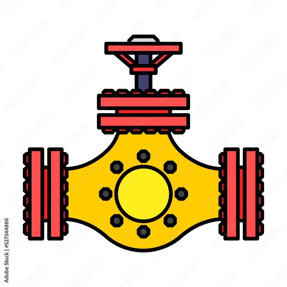 Gaseous flow or special Valve Concept, Pressure Control Valves Vector ...