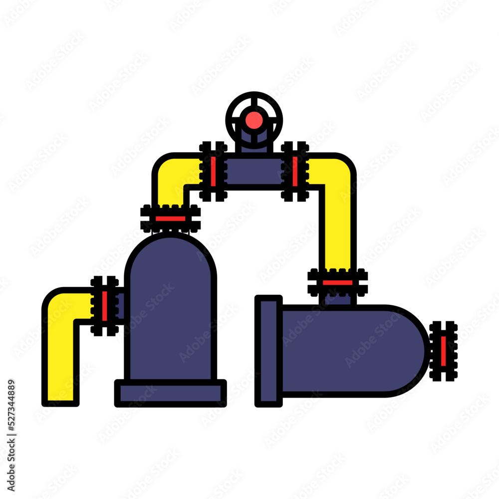 Well head throttle valve Concept, Vertical Treater Dump Valves Vector ...