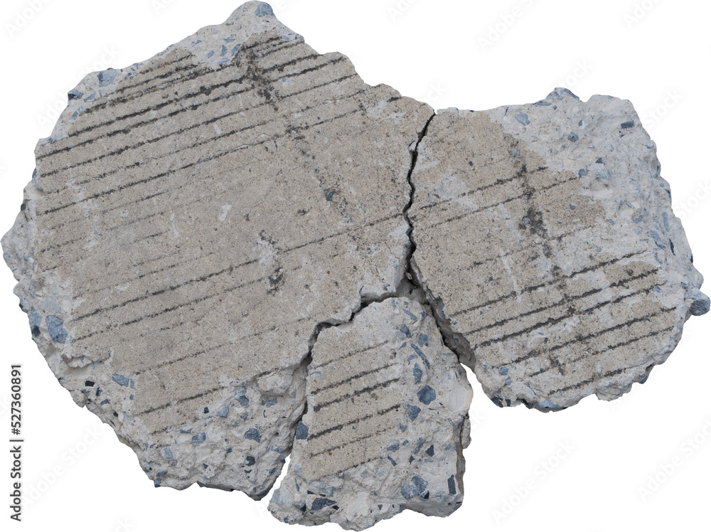Concrete rubble broken, Broken concrete slabs on background transparent ...