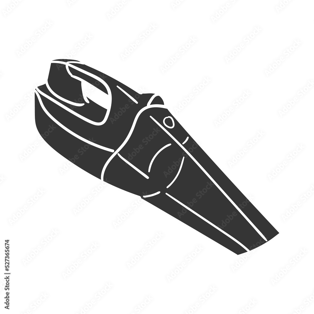 Hand Vacuum Icon Silhouette Illustration. Chores Vector Graphic ...