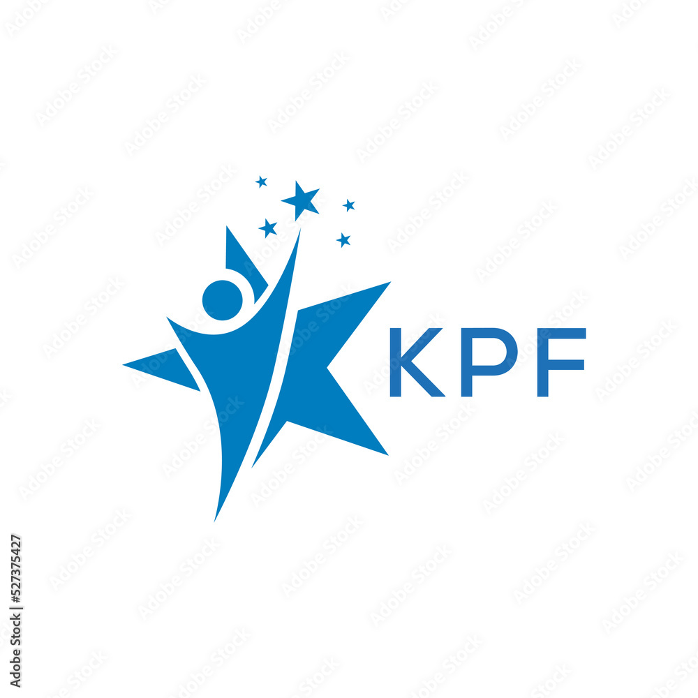 KPF Letter logo white background .KPF Business finance logo design ...