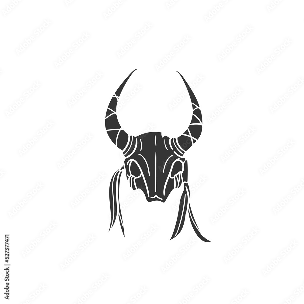 Shaman Hat Icon Silhouette Illustration. Tribe Vector Graphic Pictogram ...