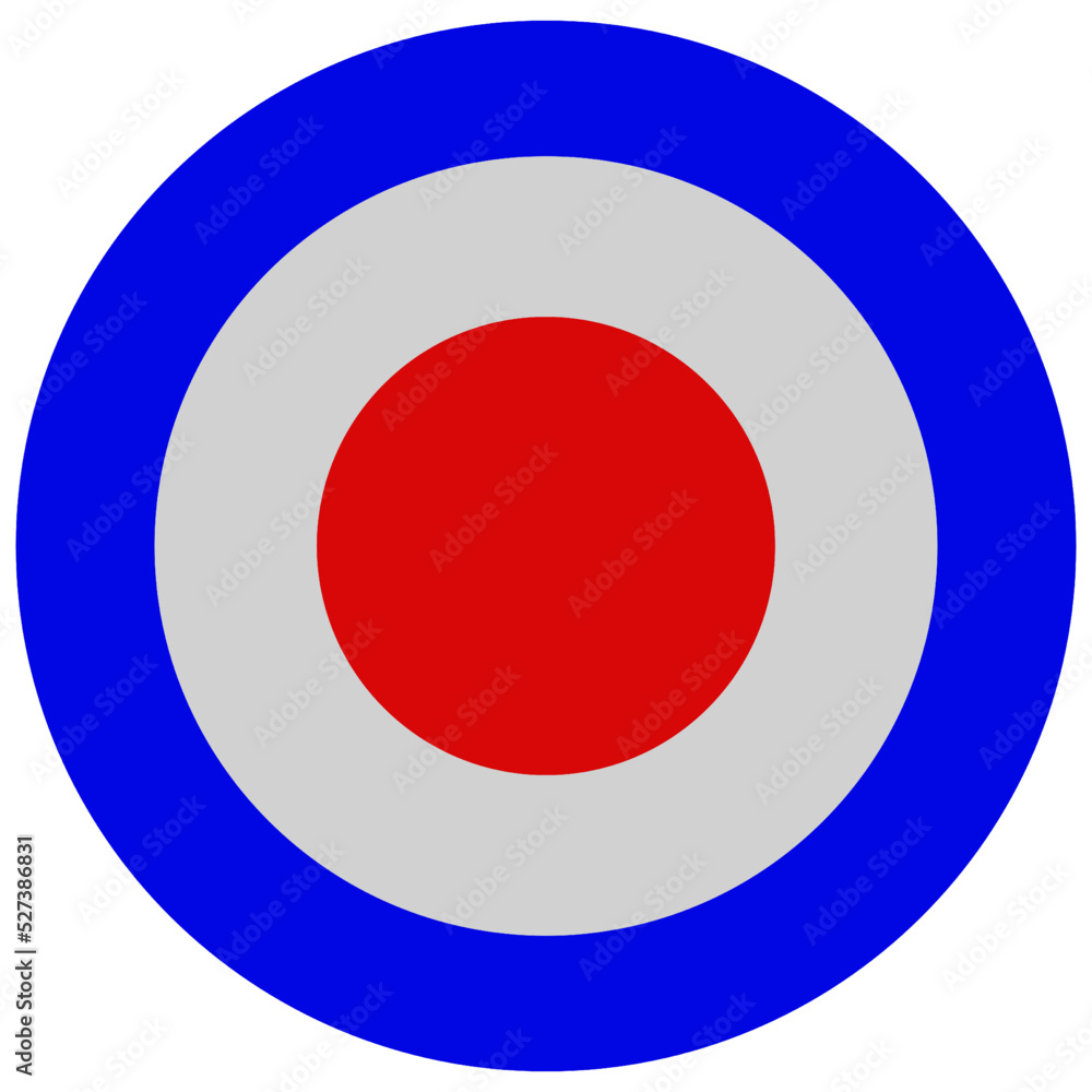 A simple red white and blue roundel symbol digital vector illustration ...