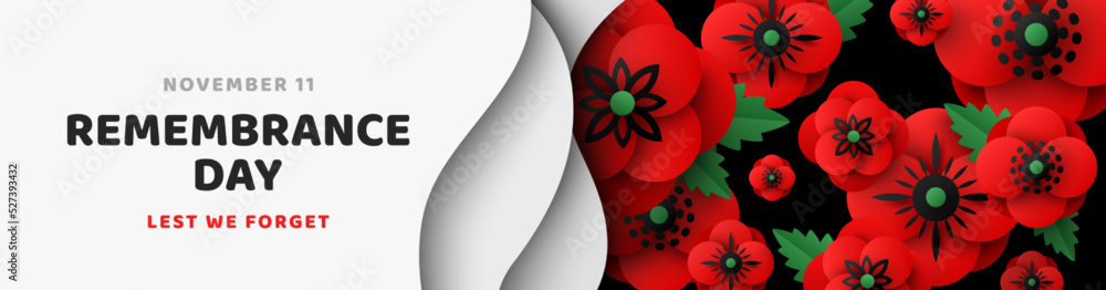 Remembrance Day header or voucher template, Memorial Anzac card flyer ...