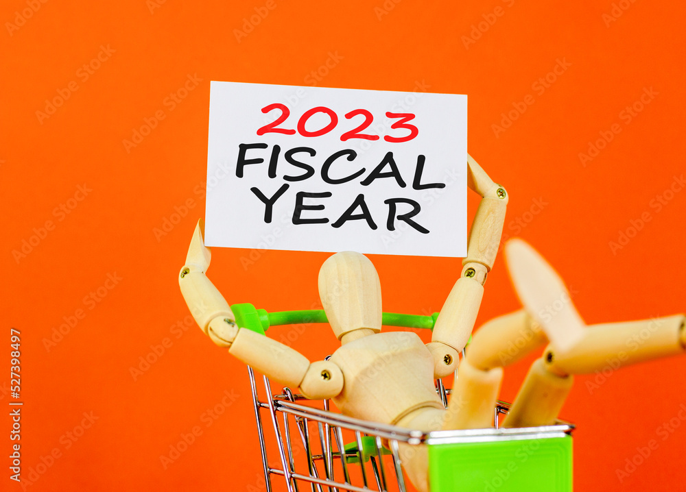 2023 fiscal year symbol. White paper with words 2023 Fiscal year, clip ...