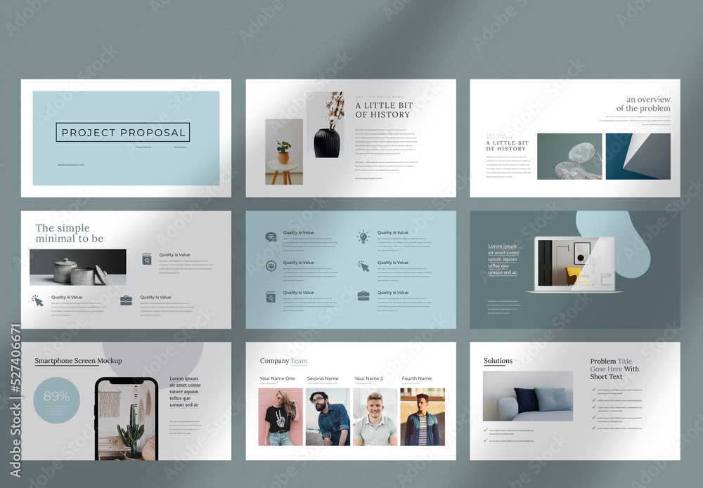 Project Proposal Presentation Layout Stock Template | Adobe Stock