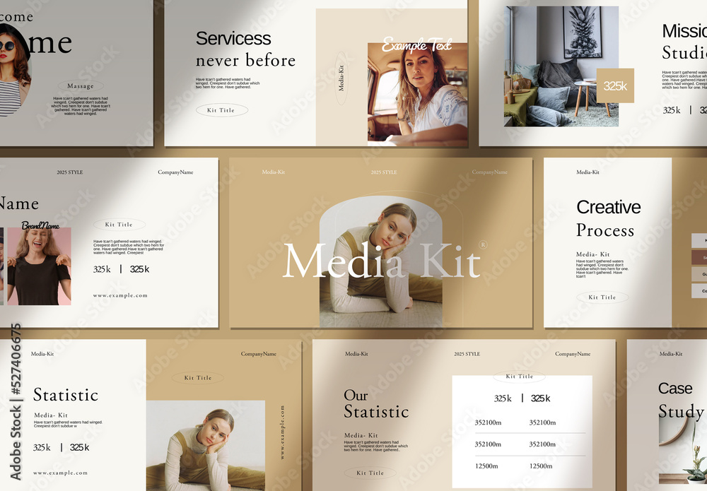 Media Kit Presentation Layout Stock Template | Adobe Stock