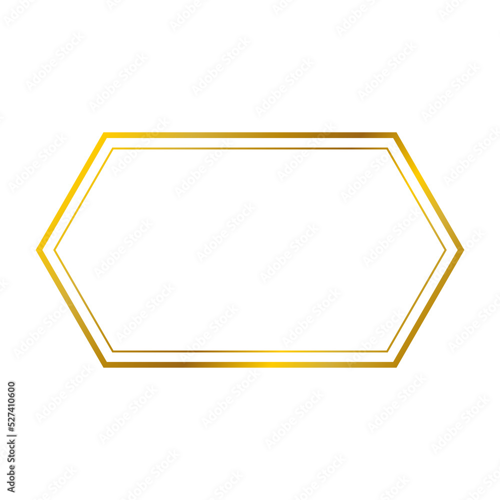 Gold frame beautiful simple golden design Stock Illustration | Adobe Stock