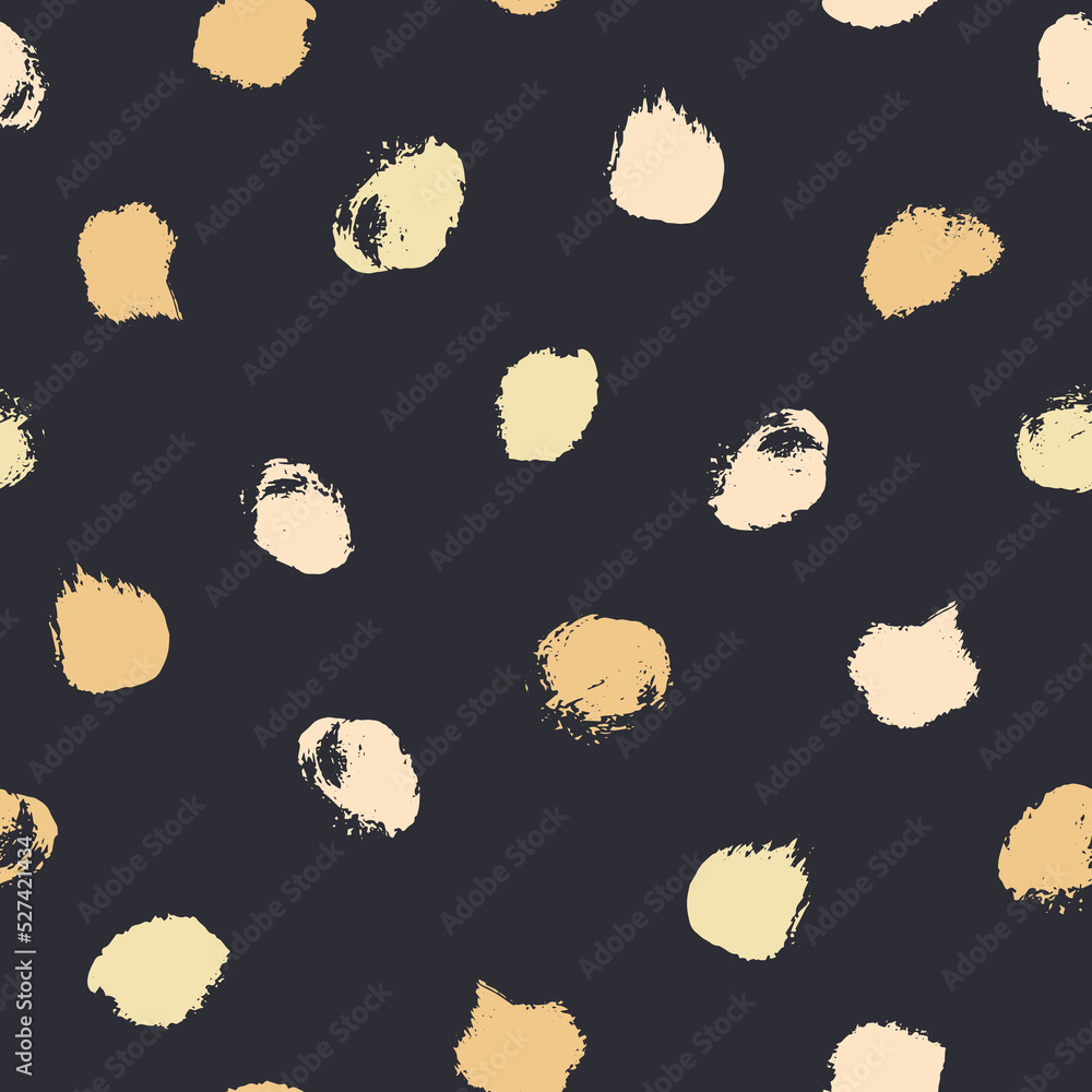 Vector Yellow cream coloured textured brush marks seamless pattern ...