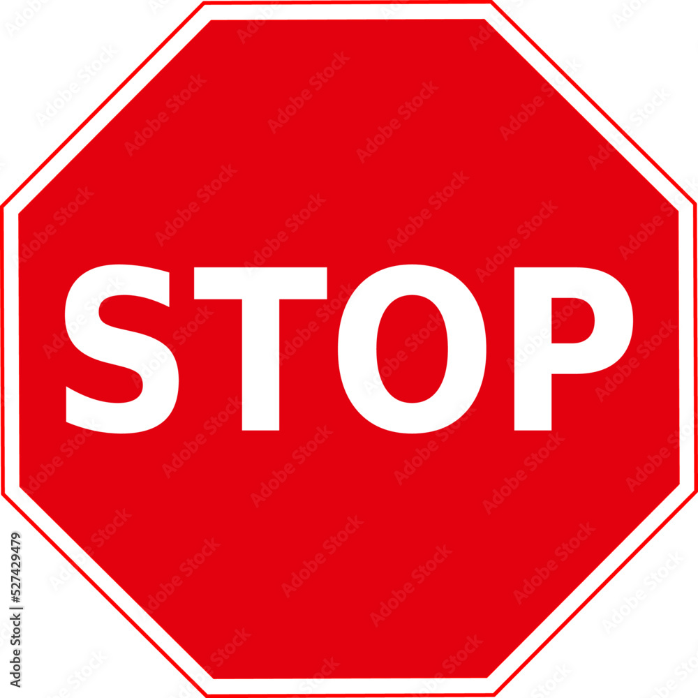 Vector graphic of a uk stop and give way road sign. It consists of stop ...