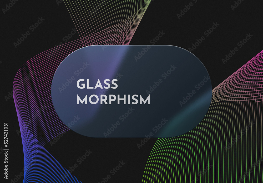Glass Morphism Overlay Effect Mockup Stock Template | Adobe Stock