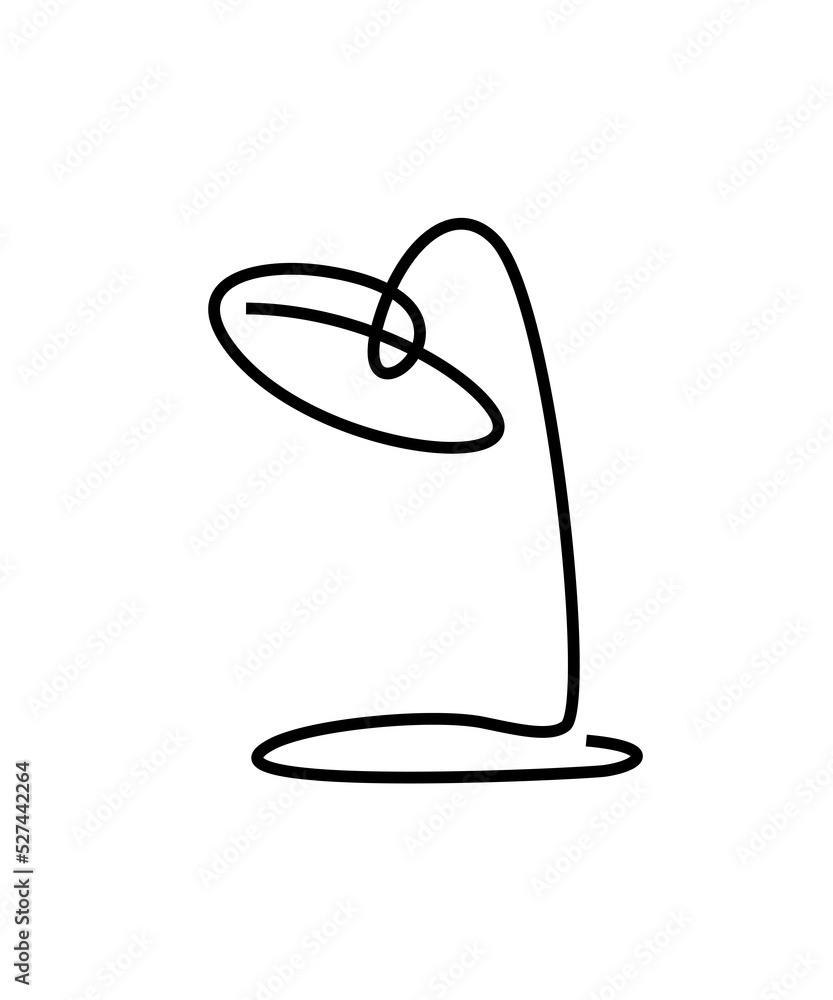 table lamp - one line drawing. amazing art. lighting linear drawing ...