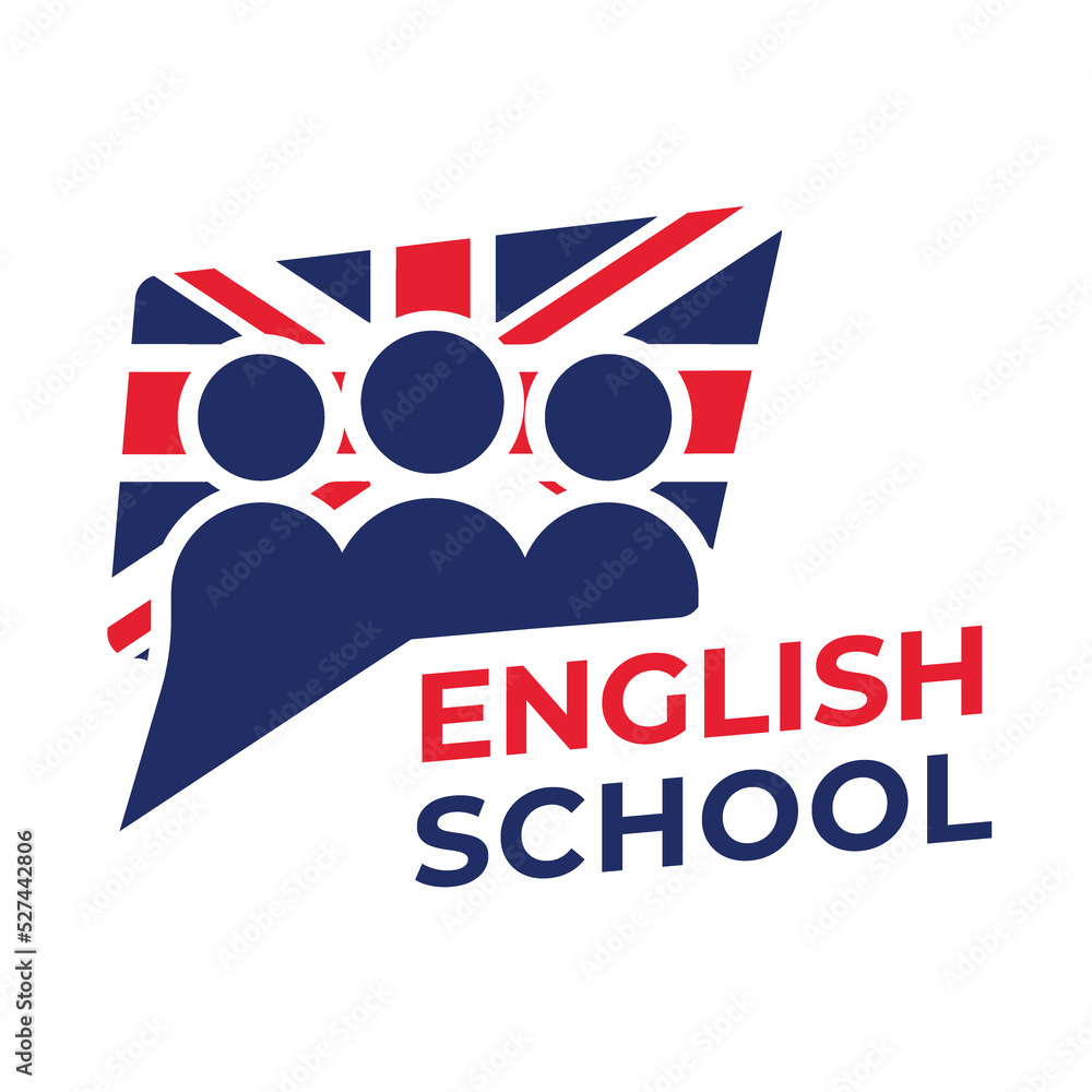 Vector logo of the English language school Stock Vector | Adobe Stock