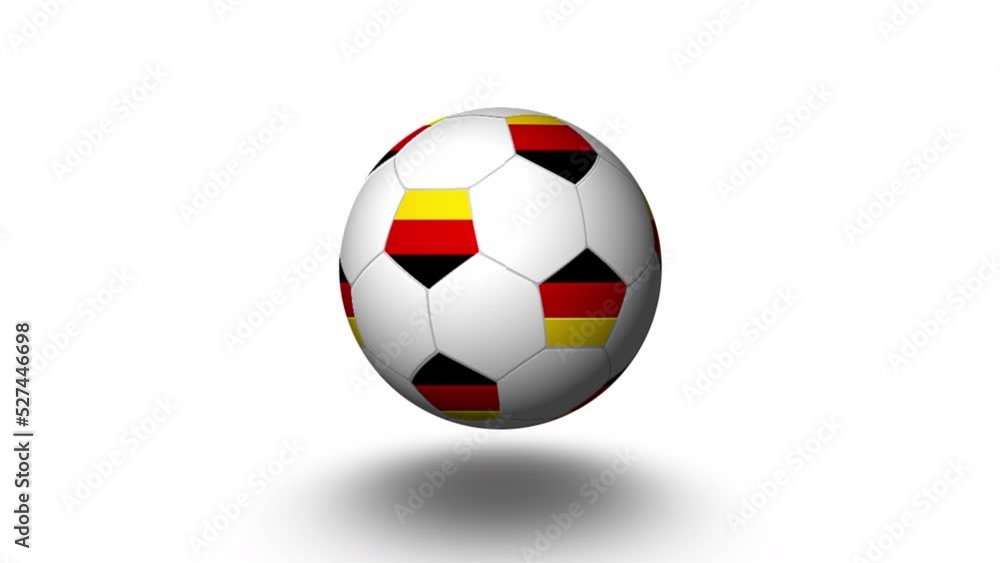 Vidéo Stock An animated football made of the Germany flag spins and ...