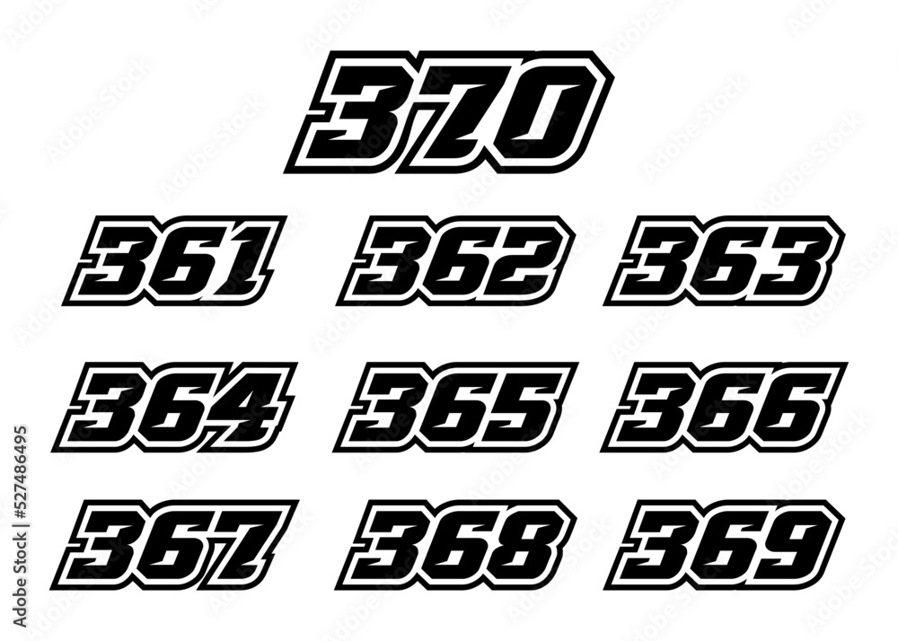 Racing Number Logo Design With Frame Stock Vector | Adobe Stock