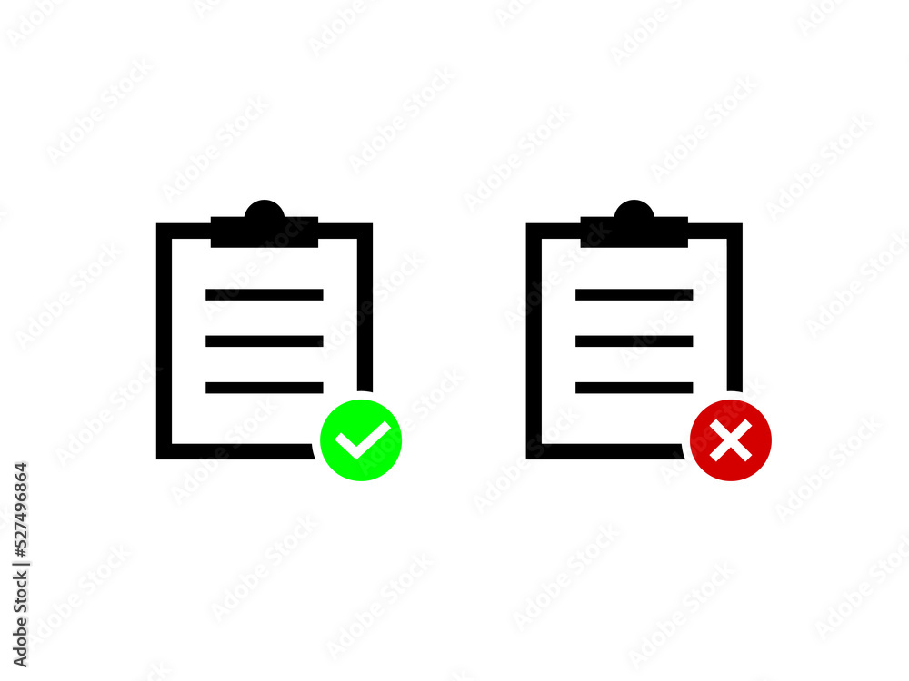 Task Complete and Failed, Aproved and Decline Icon Vector Stock Vector ...