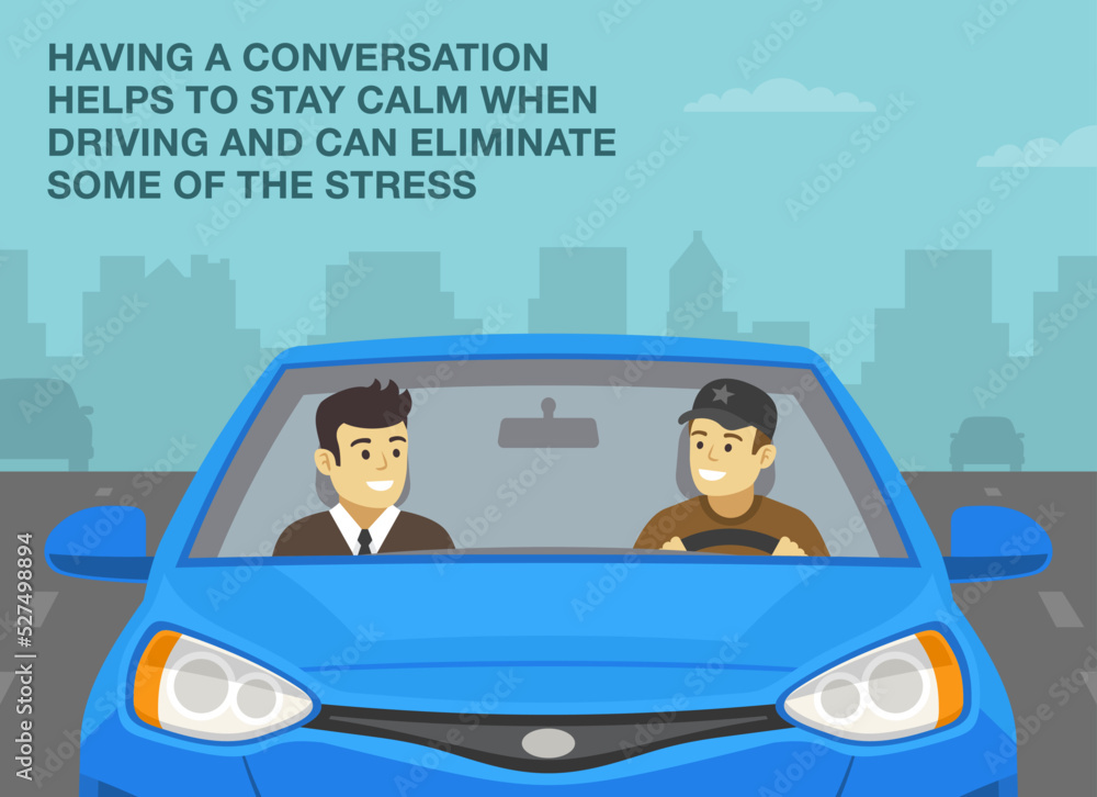Safe driving tips and traffic regulation rules. Having a conversation ... Safe driving tips and traffic regulation rules. Having a conversation ...