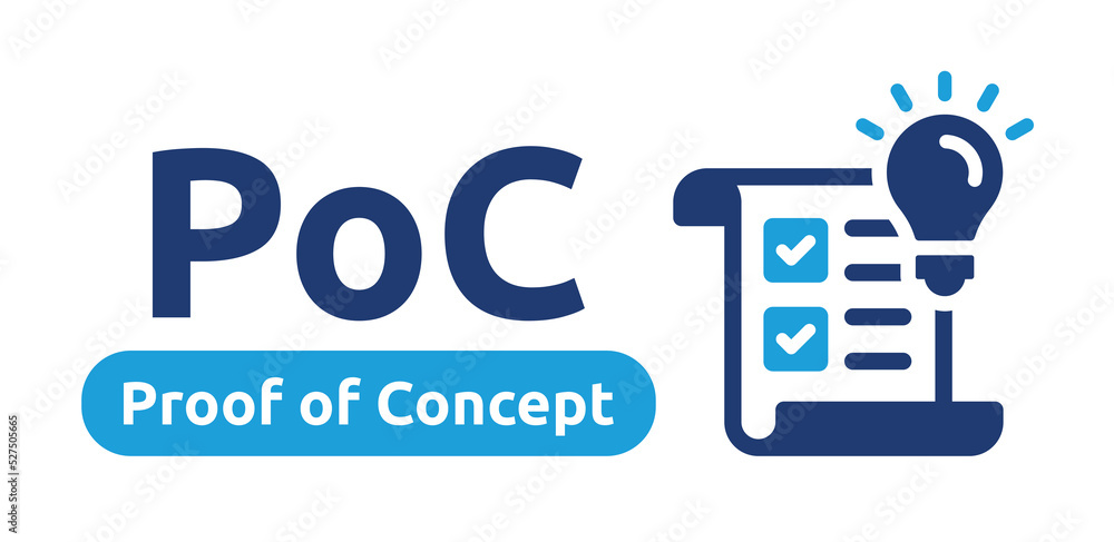 POC - Proof of Concept acronym banner. Business plan, product idea ...