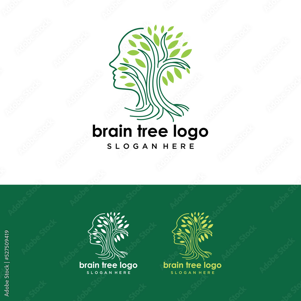 tree brain logo concept. human mind, growth , innovation, thinking ...