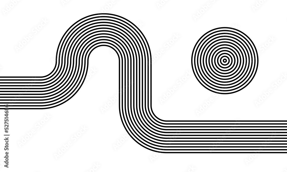 Striped vector background with black parallel lines on white background ...