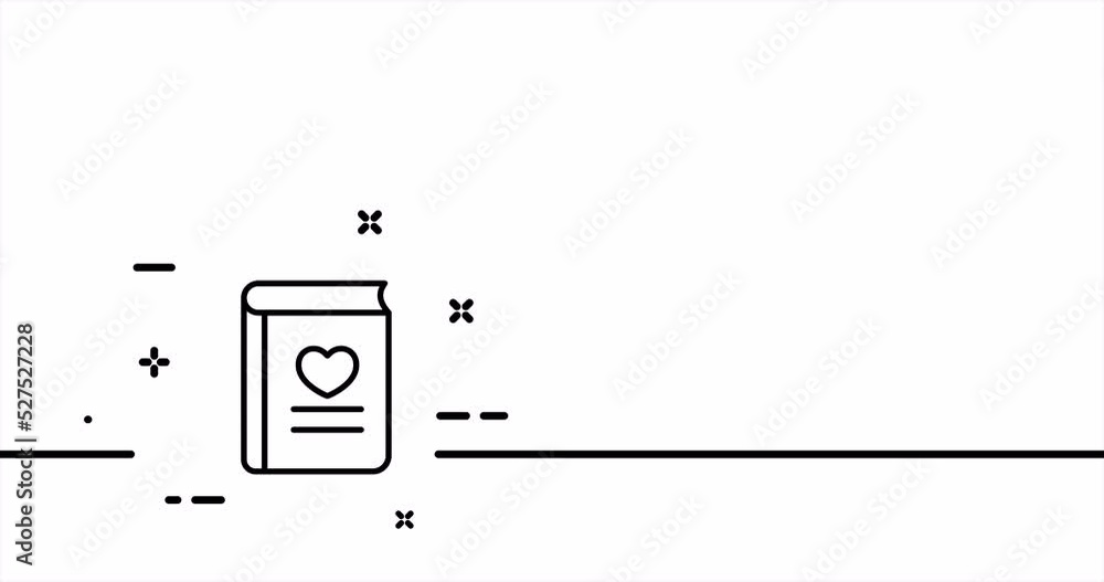 A book with a middle. Story, notebook, love story, personal diary ...