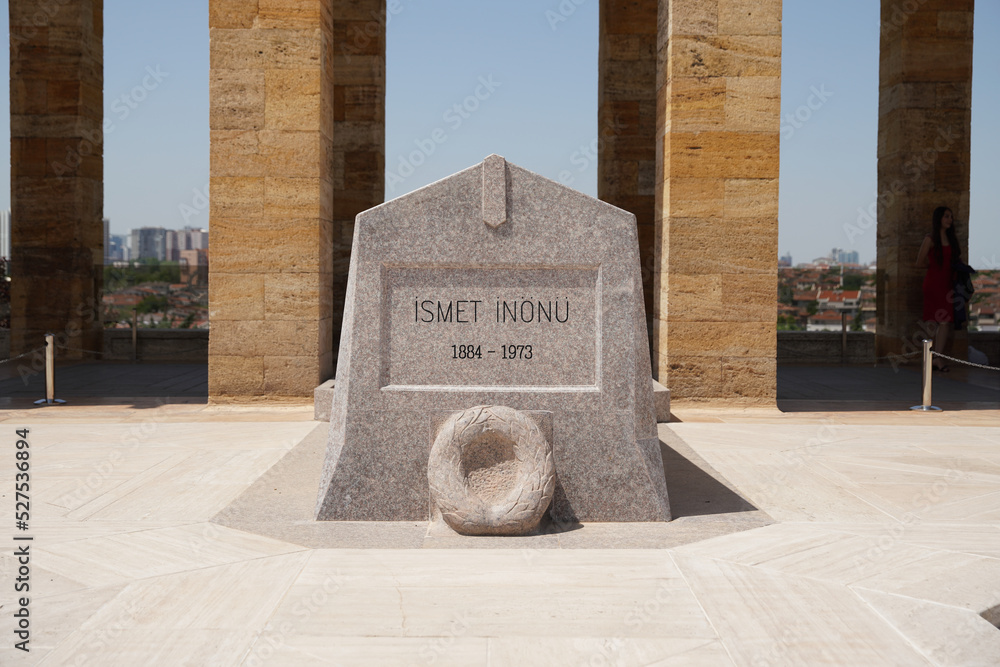 Tomb of Ismet Inonu in Anitkabir mausoleum of Mustafa Kemal Ataturk in ...