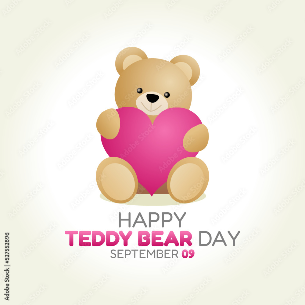 vector graphic of happy teddy bear day good for teddy bear day ...