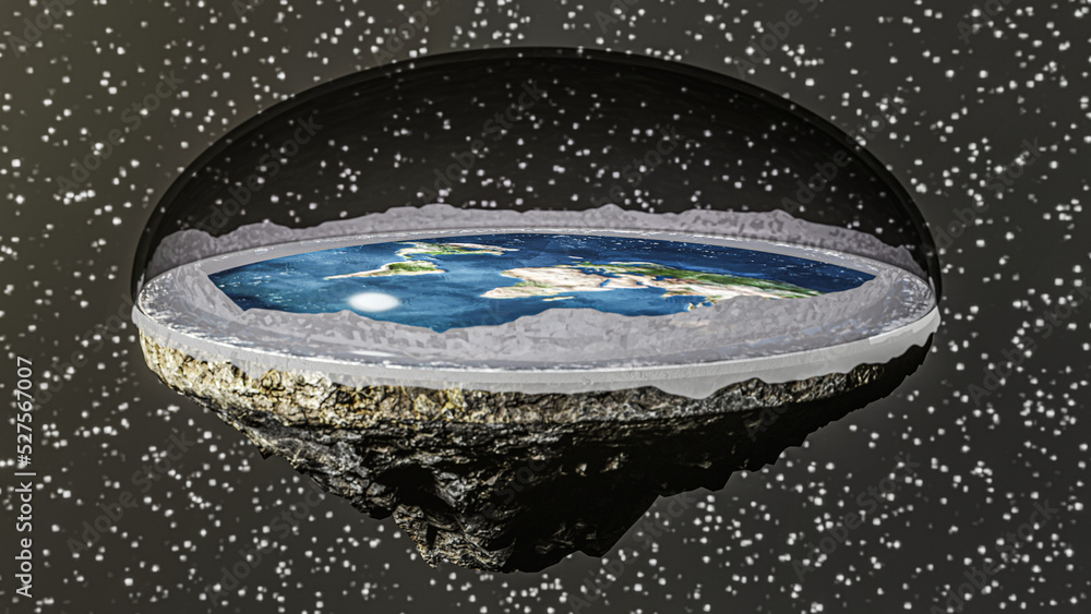 flat earth illustration Stock Illustration | Adobe Stock