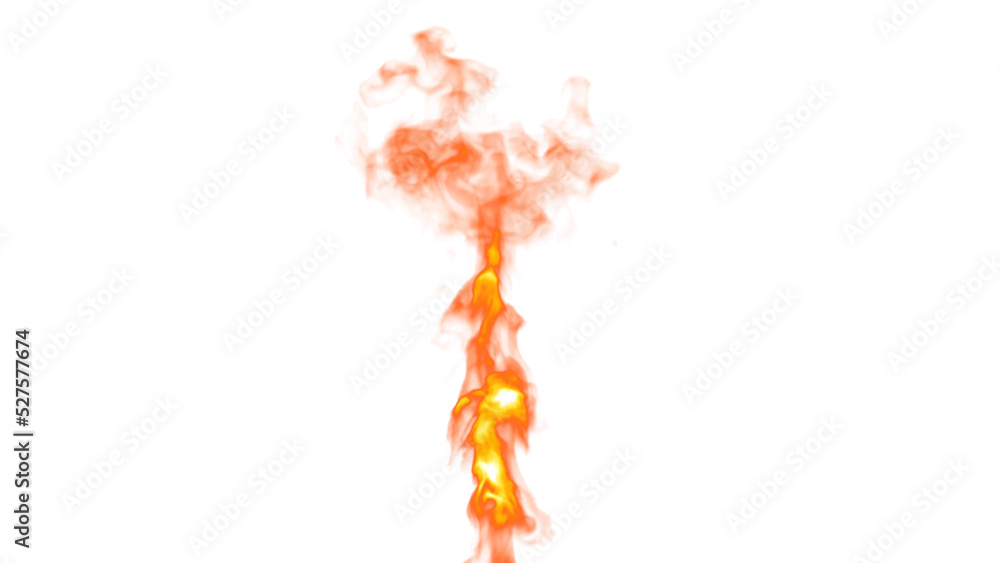 Fire Steam Design on Black Background. Close-up. PNG alpha channel ...