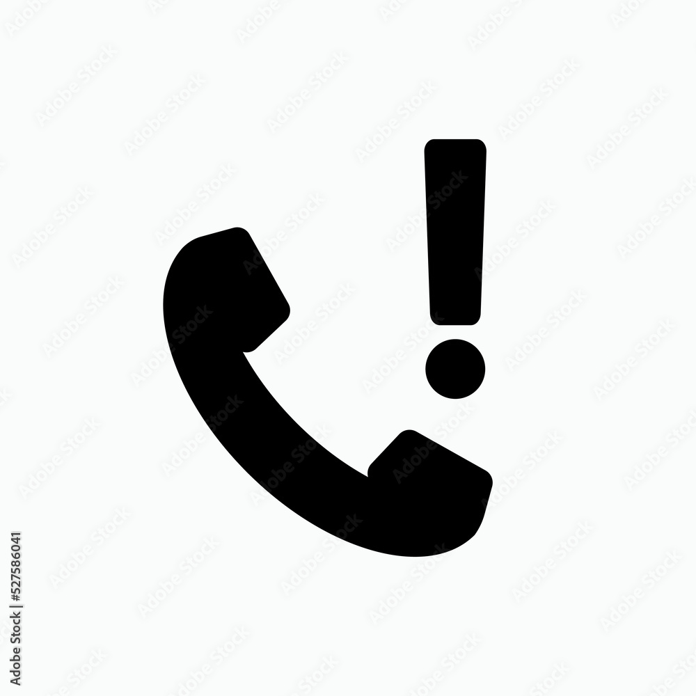Missed Call Icon. Unconnected, Symbol No Connection - Vector. Stock ...