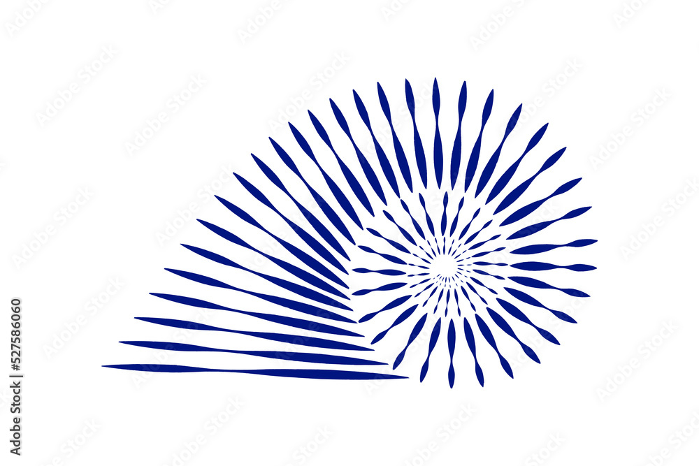 Geometric Nautilus shell symbol logo. Flat vector illustration Stock ...