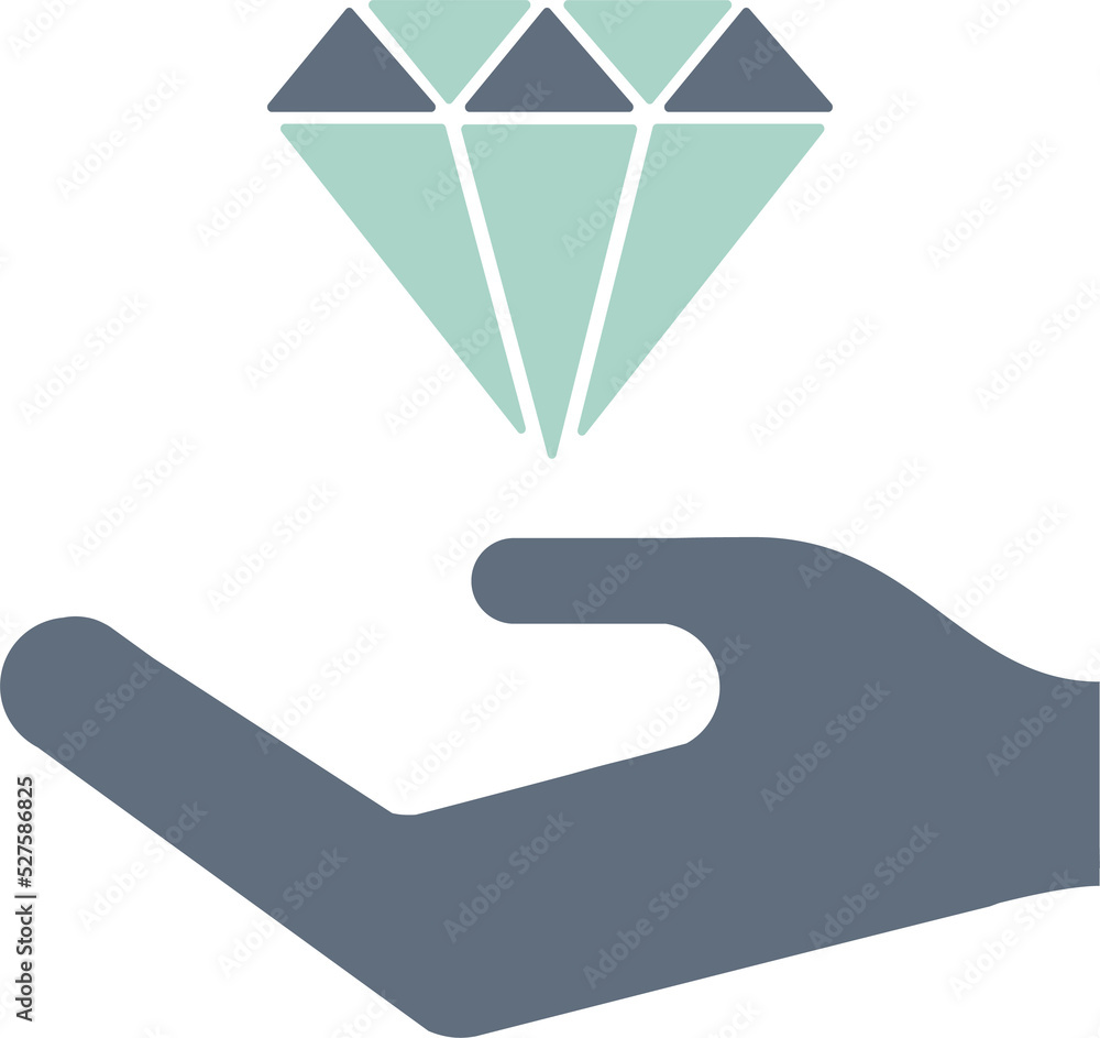 Hand with Dimond icon PNG for websites developer, social media, layouts ...