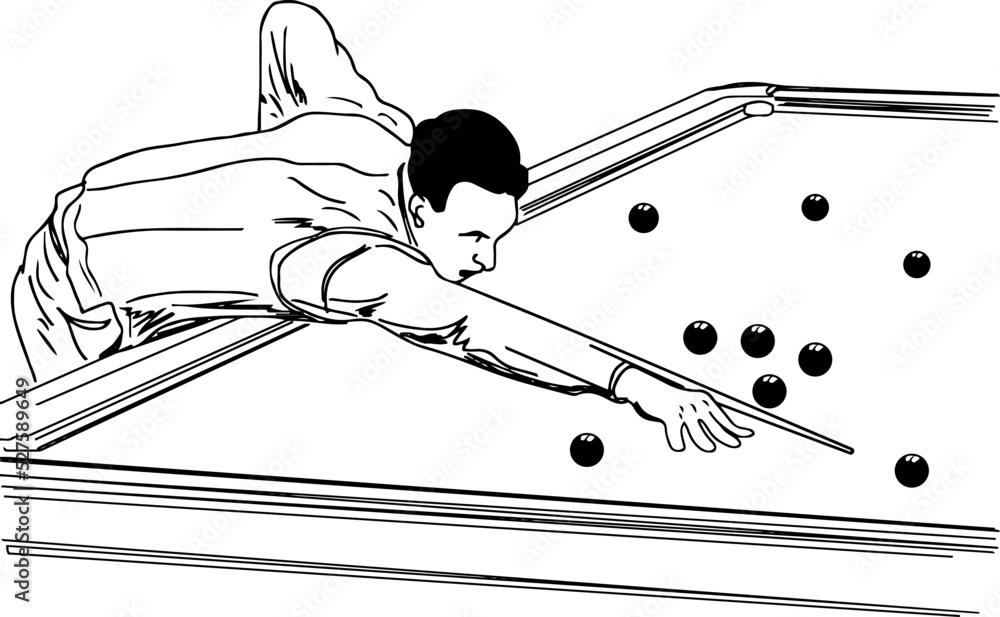 Silhouette Billiards Table