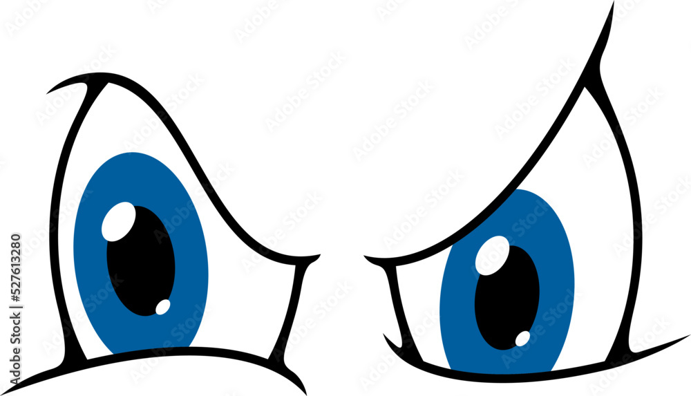 Eyes face smile, cartoon googly expression, vector character icon. Eyes ...