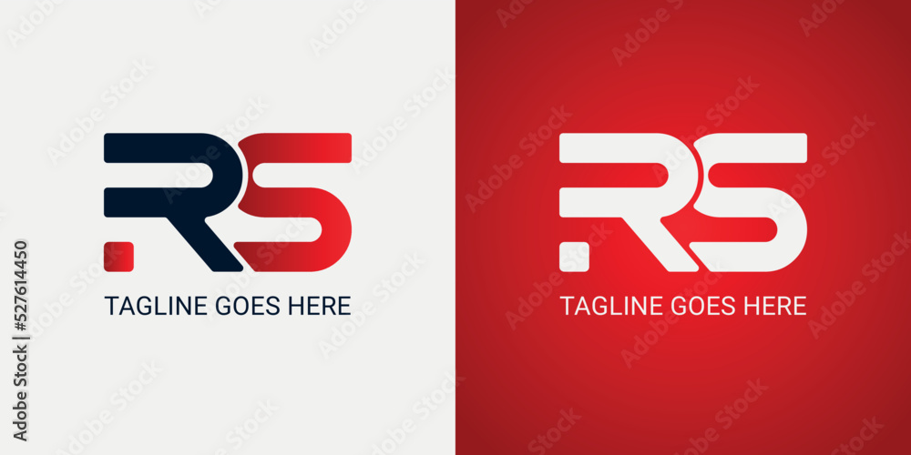 Letter RS modern red gradient logo design vector template Stock Vector ...