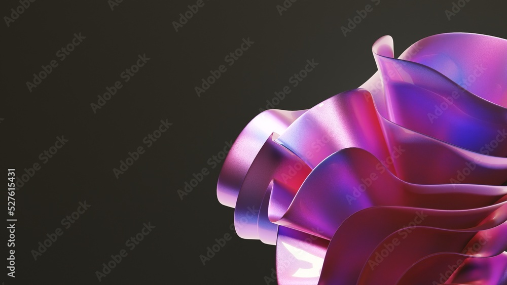 windows 11 wallpaper pink and blue theme. 3D abstract colorful fluid ...