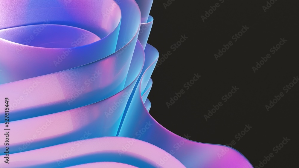 windows 11 wallpaper pink and blue theme. 3D abstract colorful fluid ...