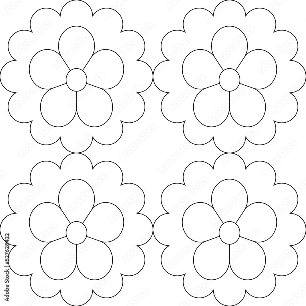 Vector line flowers square for footage background wallpaper and ...