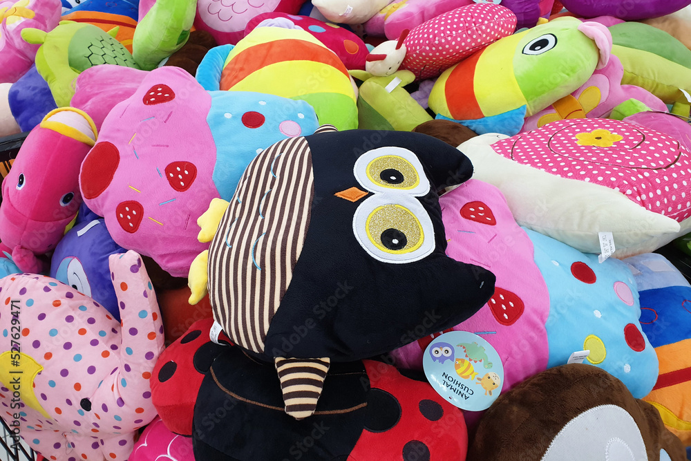 PENANG, MALAYSIA - JUNE 20, 2019: Stack of colorful arcade game soft ...