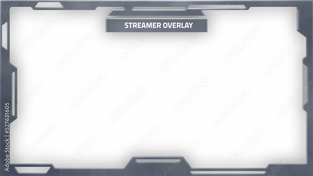 Futuristic Streamer Overlay Border with 5 Styles Stock Template | Adobe ...