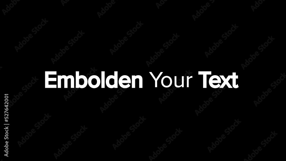 Embolden Text Overlay with 4 Animations Stock Template | Adobe Stock